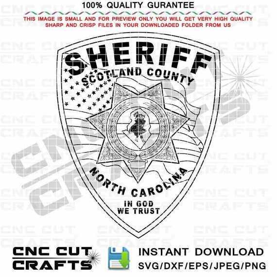 Scotland County Sheriff Svg Badge Patch Shield Vector File - Etsy