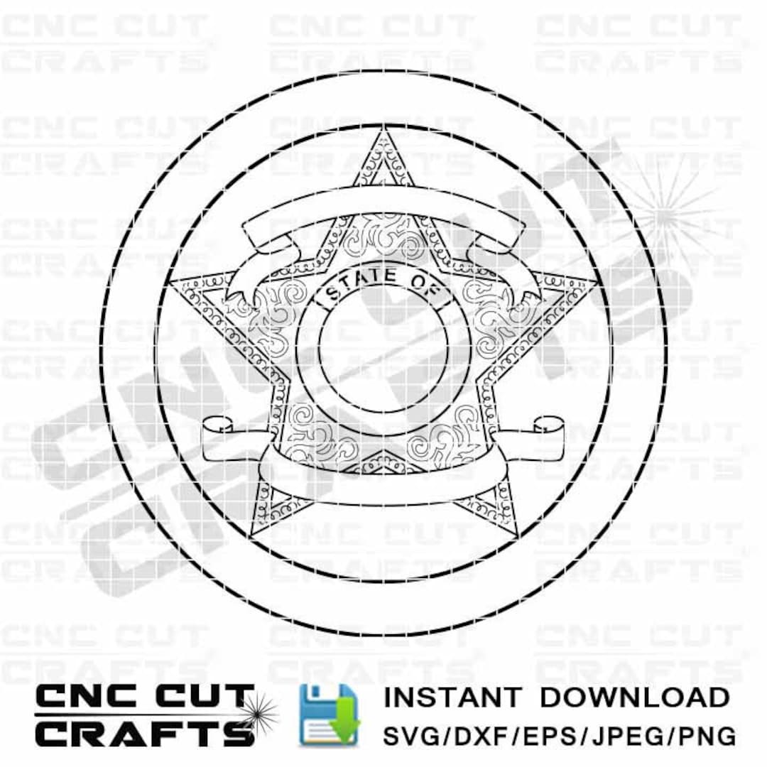 Sheriff Badge Coloring Page
