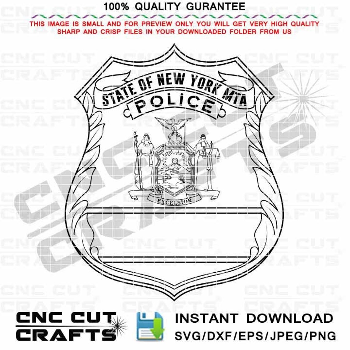 State of New York MTA Police Svg Badge Vector File for Laser - Etsy