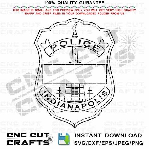 Placa De Oficial De Policía De Indianapolis