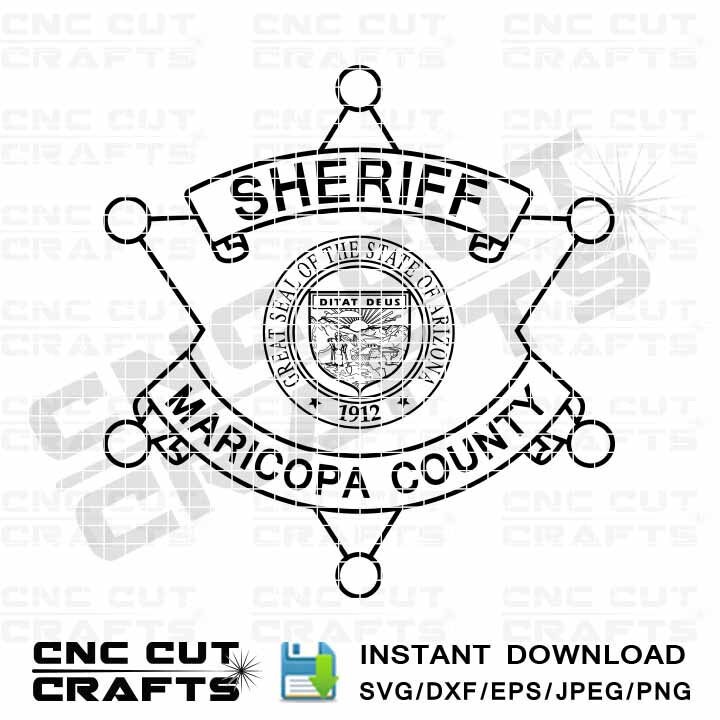 Maricopa County Sheriff Svg Arizona State Sheriff Badge Patch | Etsy