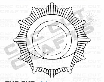 Police Badge Sunburst Svg - Etsy