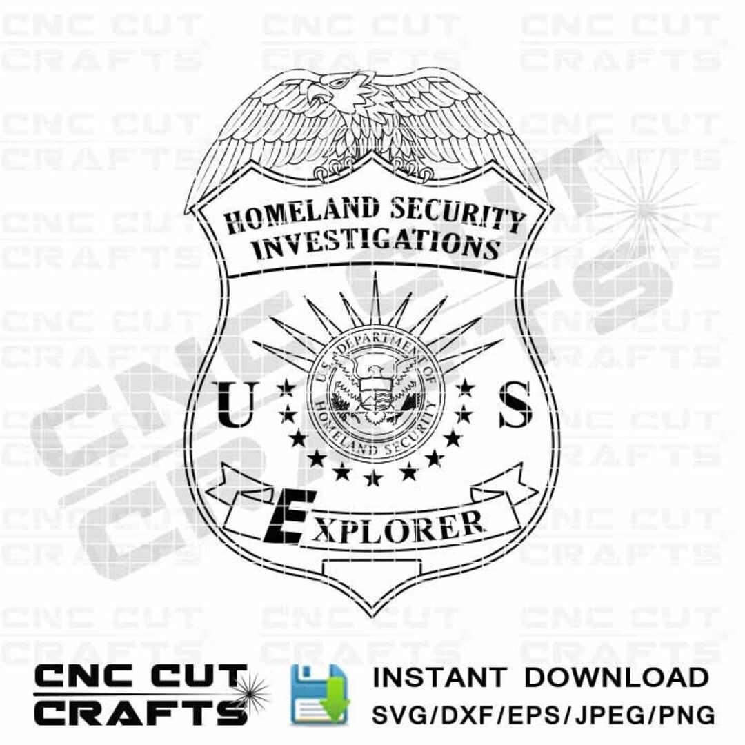 Homeland Security Investigations Svg Logo Monogram HCI Explorer Badge ...