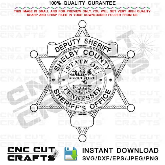 Deputy Sheriff Svg Vector Badge Shelby County Sheriffs Office - Etsy