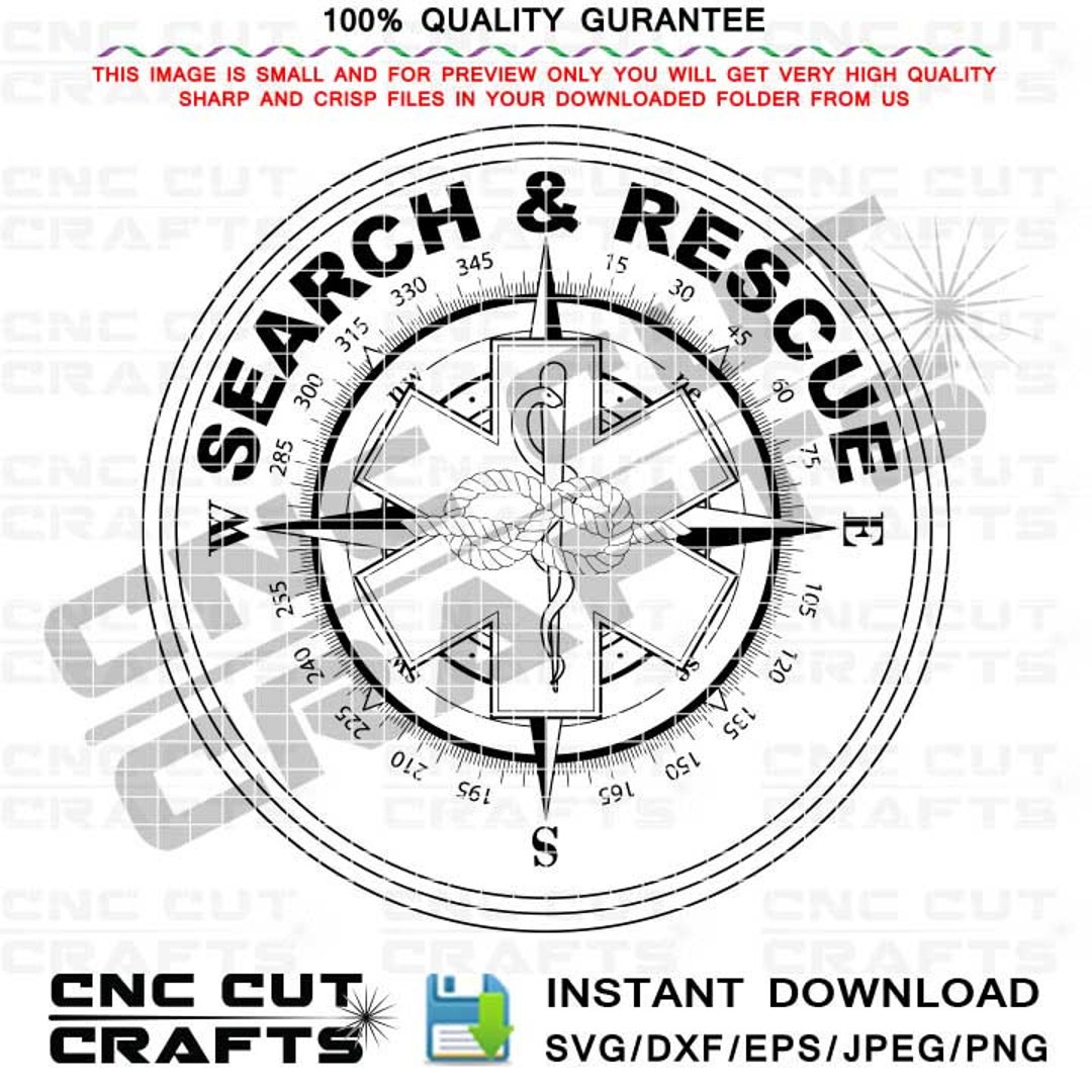 Search and Rescue Seal Logo Svg Vector Outline Black Line Art Monogram ...