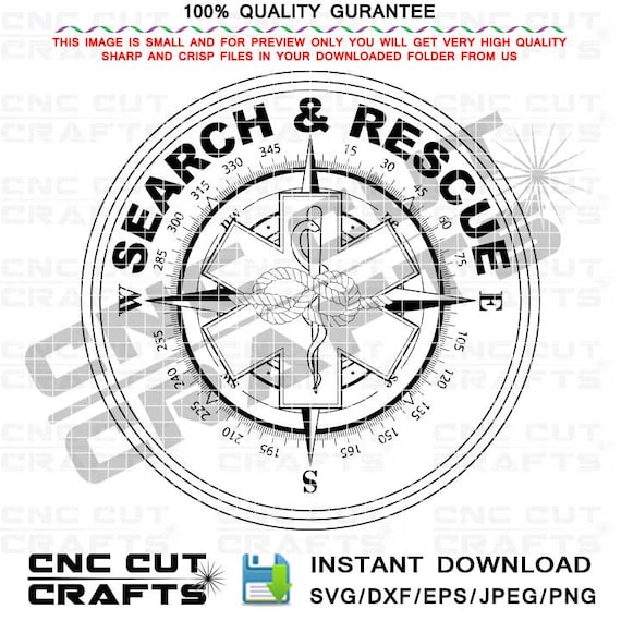 Search and Rescue Seal Logo Svg Vector Outline Black Line Art - Etsy ...