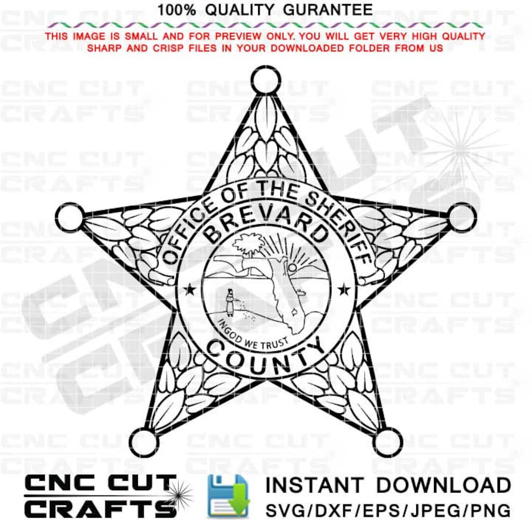 Brevard County Sheriff Office Badge Svg Vector Sheriff Star Line Art ...