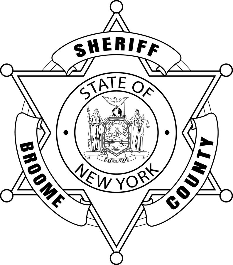 Broome County, NY, Sheriff, Svg Badge, Svg, Eps, Dxf, Png, Jpeg Laser ...