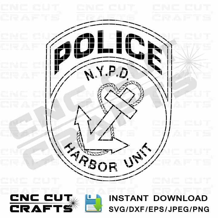 NYPD Harbor Unit Police Svg Logo Badge Patch Vector Dxf Cricut | Etsy