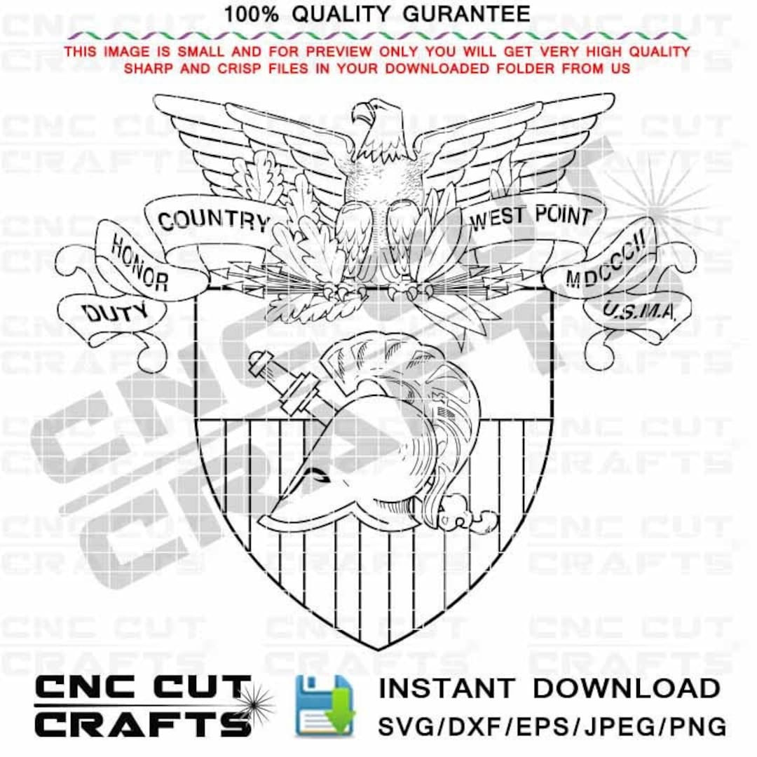 United States Military Academy West Point Logo Vector Svg Dxf Outline ...