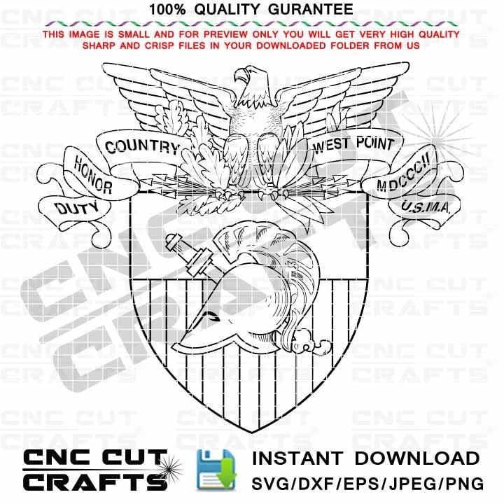 United States Military Academy West Point Logo Vector Svg Dxf Outline ...
