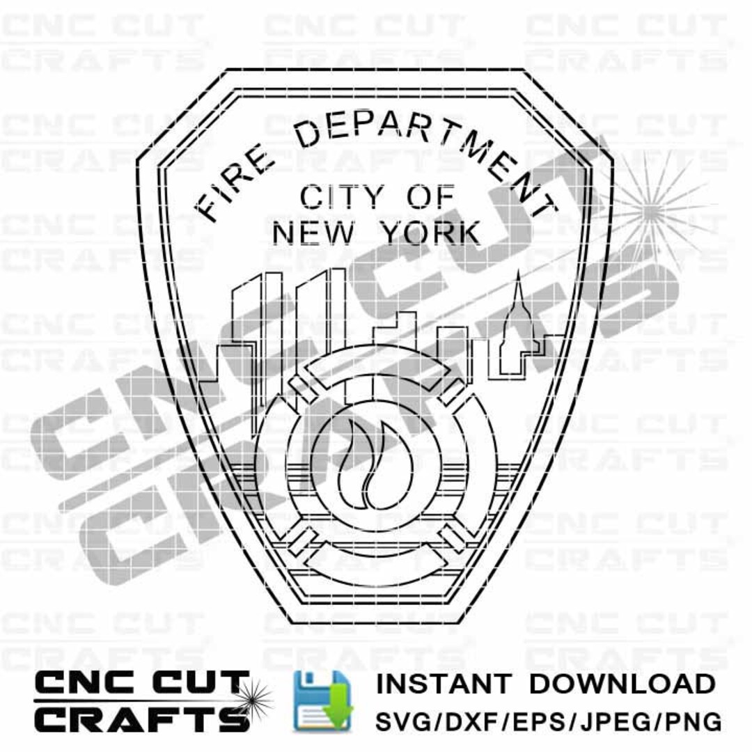 Fire Department Logo City of New York Svg Dxf Cnc Cutting - Etsy