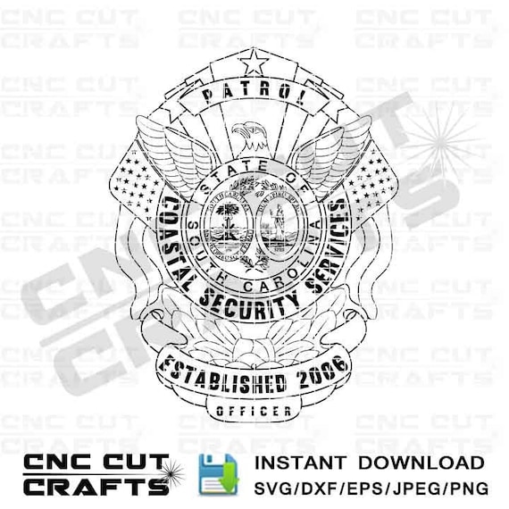 Coastal Security Services Patrol Officer Svg Badge South - Etsy