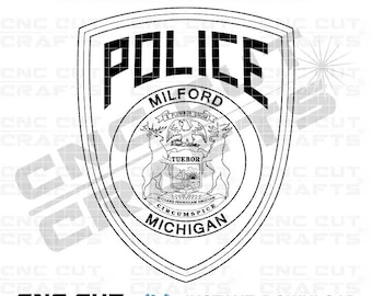 Michigan Police Badge Vector - Etsy