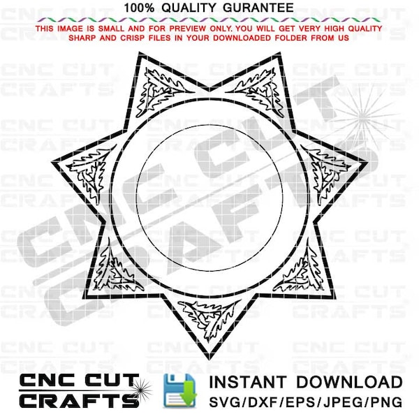 Police Gold Badge Template - Etsy