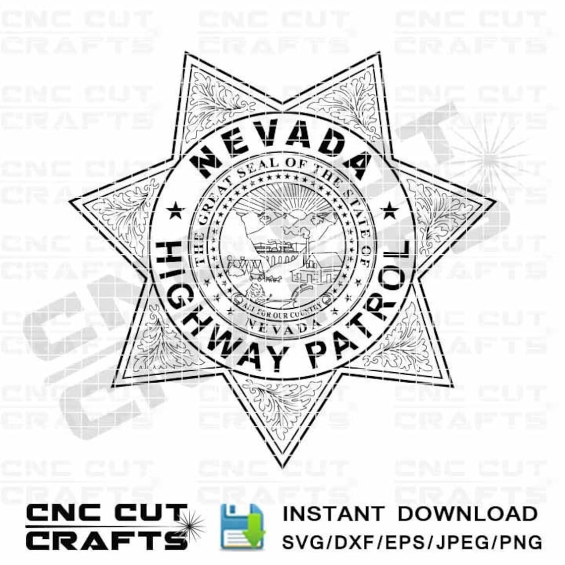Nevada Highway Patrol Svg Seal Logo, Badge, Patch, Emblem, Vector, Monogram for Cricut, Cnc ...