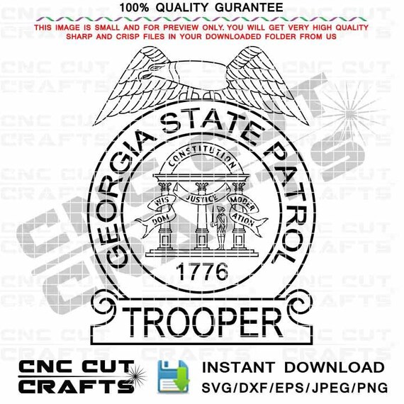 Georgia State Patrol Police Logo Svg Trooper Badge Vector - Etsy