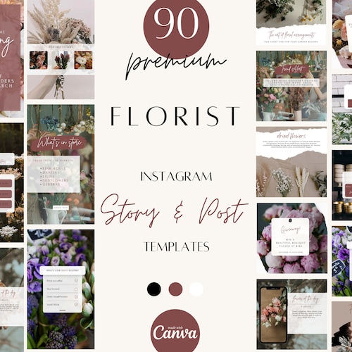 Florist / Flower Shop Instagram Template Florist Social - Etsy