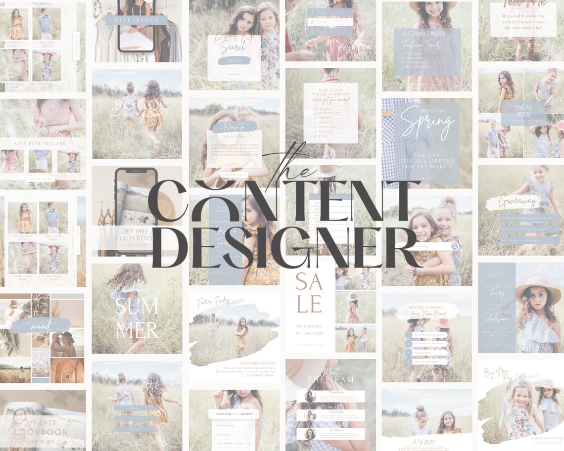Kids Fashion Brand Instagram Post Templates, Childrens Clothing Brand ...