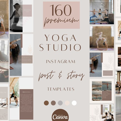 Yoga Instagram Template Wellness Social Media Posts Yoga - Etsy