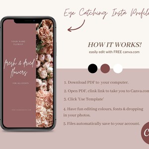 Florist Instagram Story and Post Templates, Floral Insta Social Media ...