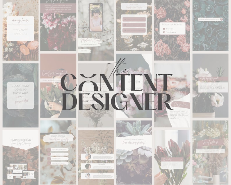 Florist Instagram Story and Post Templates Floral Insta - Etsy