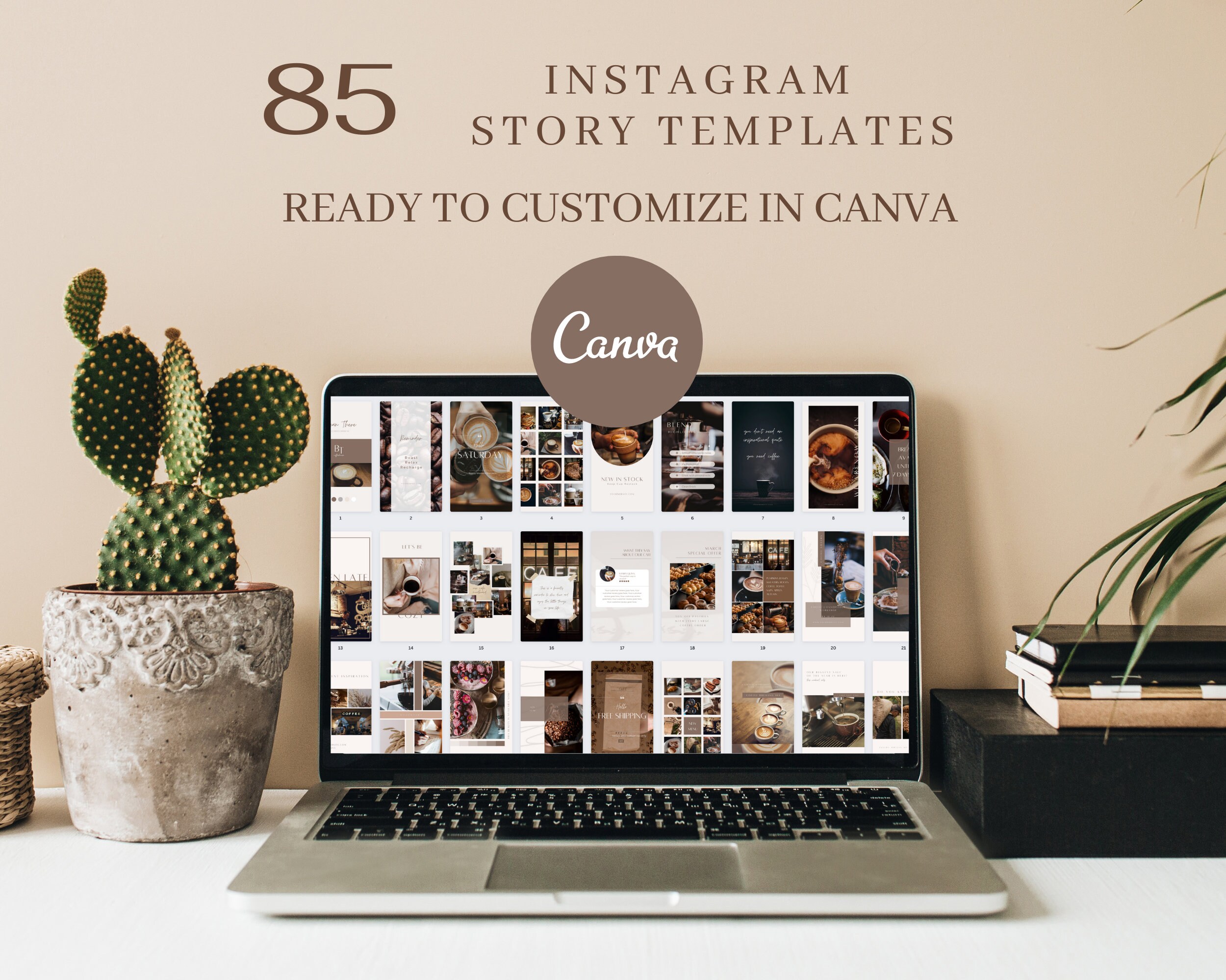 Cafe Barista Instagram Story Templates, Cafe Marketing Social Media ...