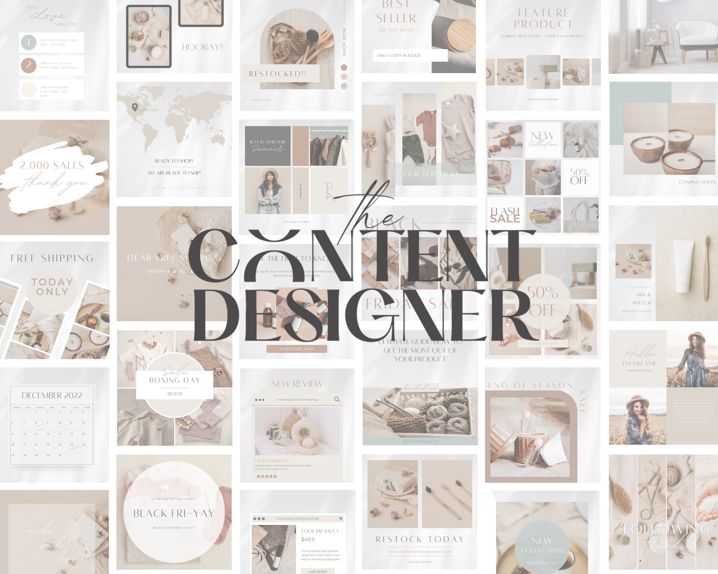 Etsy Verkäufer Instagram Post Templates, Etsy Shop Insta Posts ...