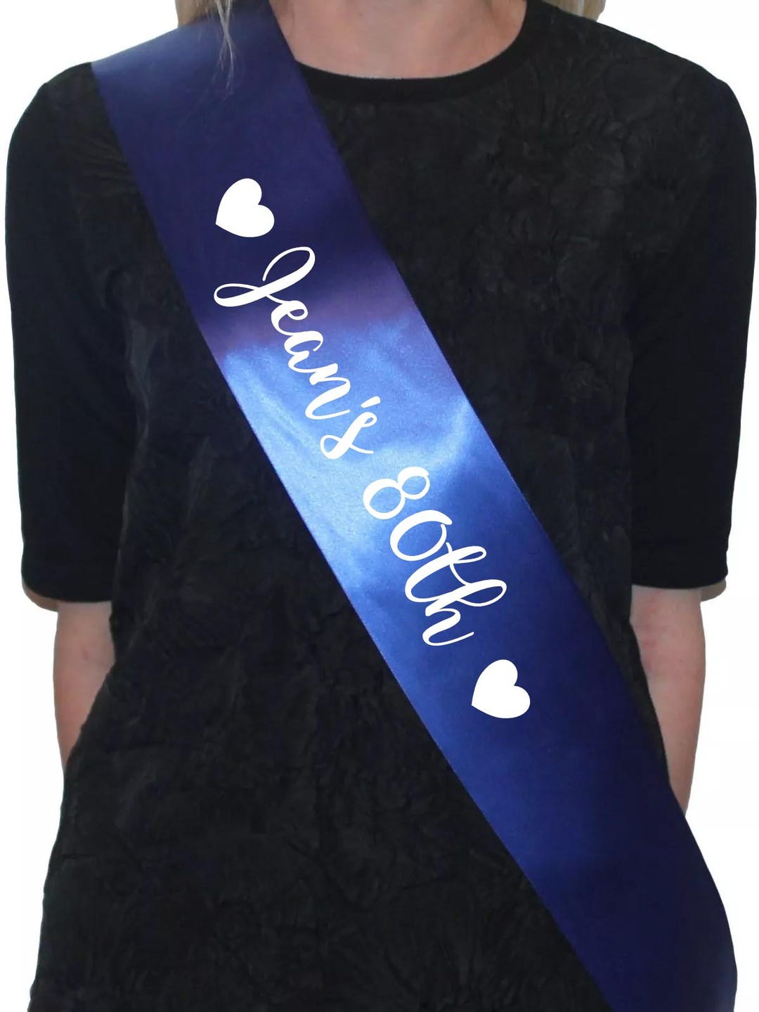 Royal Blue Party Sash | Personalised | Any Wording | Any Occasion ...