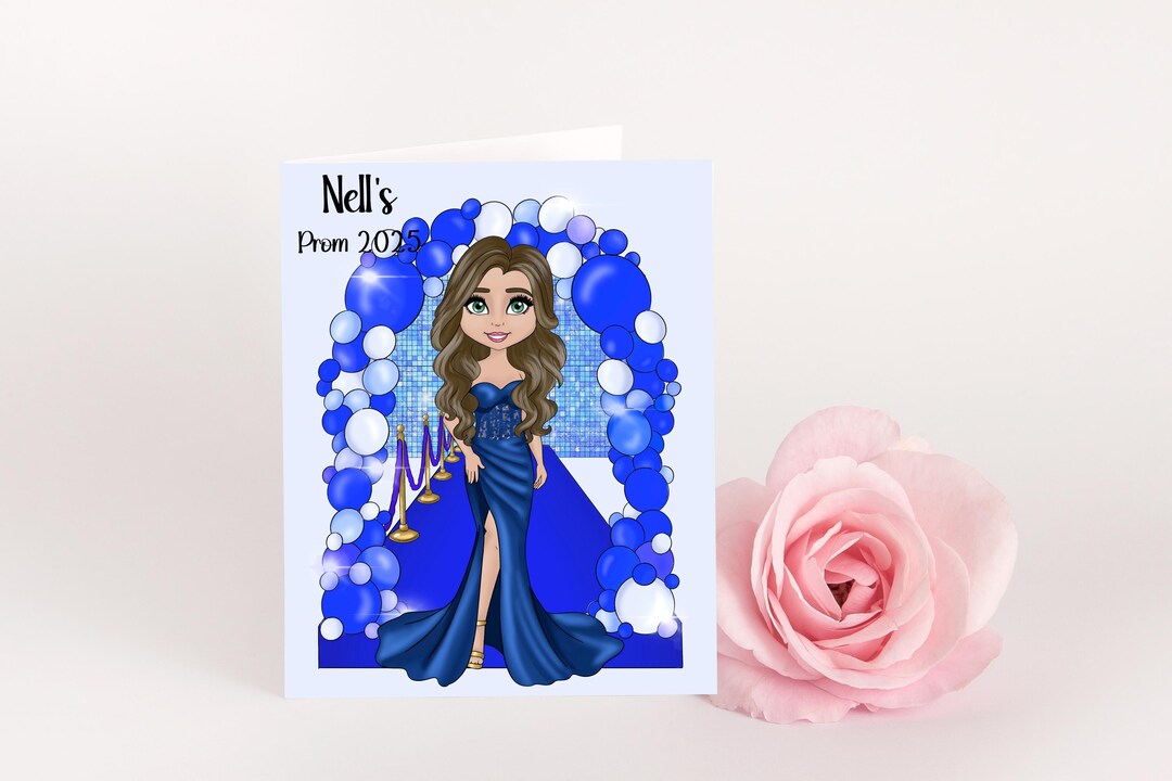 Prom Greetings Card | Girl's Personalised Prom Card | Fast Dispatch ...