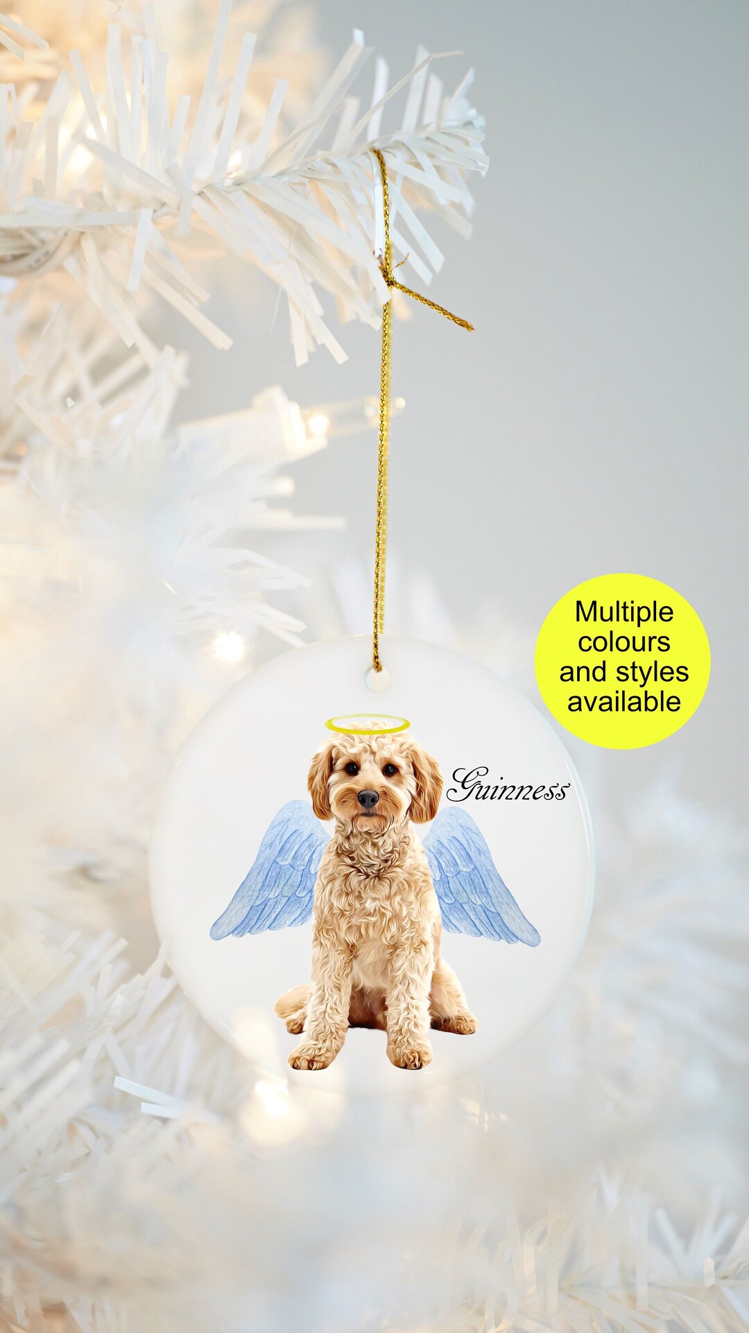 Memorial Cockapoo Dog Tree Ornament Personalised Christmas Gift ...