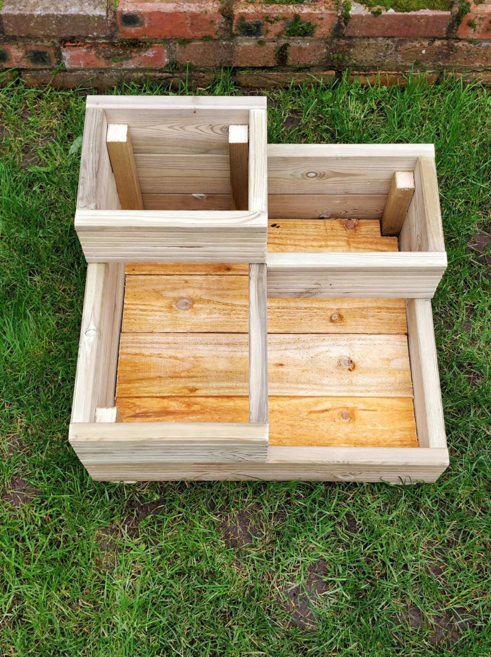 Wooden Corner Garden Planter - 3 Tier Timber Design - Etsy UK