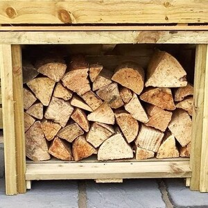 Wooden Log Store Outdoor Wood Storage Log Burner Firewood Outdoor ...