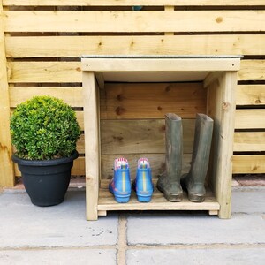 Heavy Duty Wooden Outdoor Welly/shoe/parcel Store - Storage - Garden ...