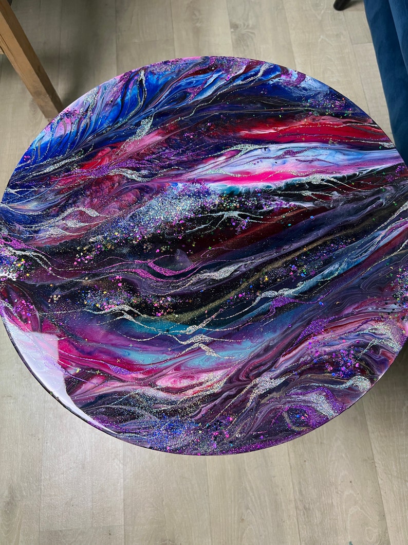Shiny Coffee Table Resin Geode Table Brilliant Art Table - Etsy