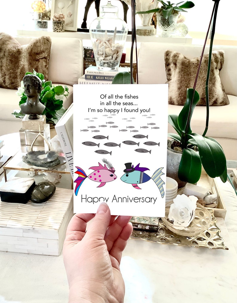 Anniversary Card - Fish in the Sea - Printable Anniversary Card ...