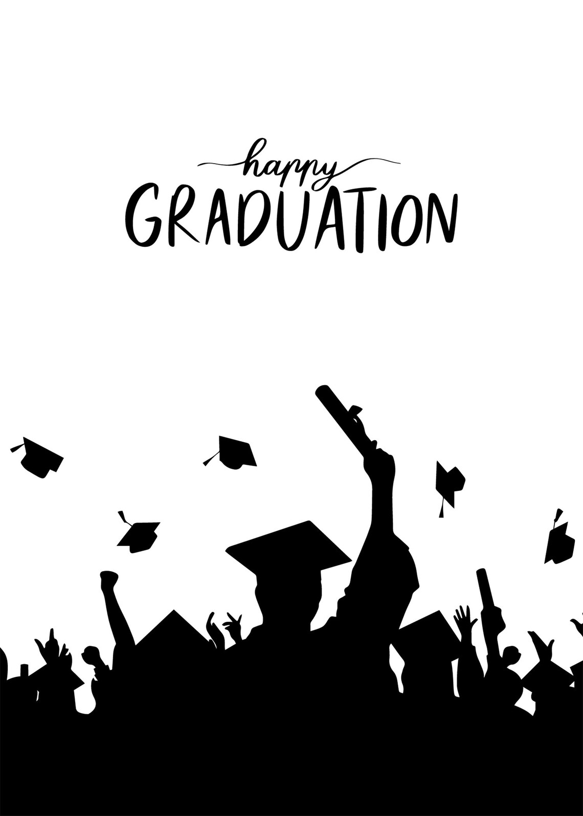 Graduation Card - "happy Graduation", Printable Graduation Card Student ...