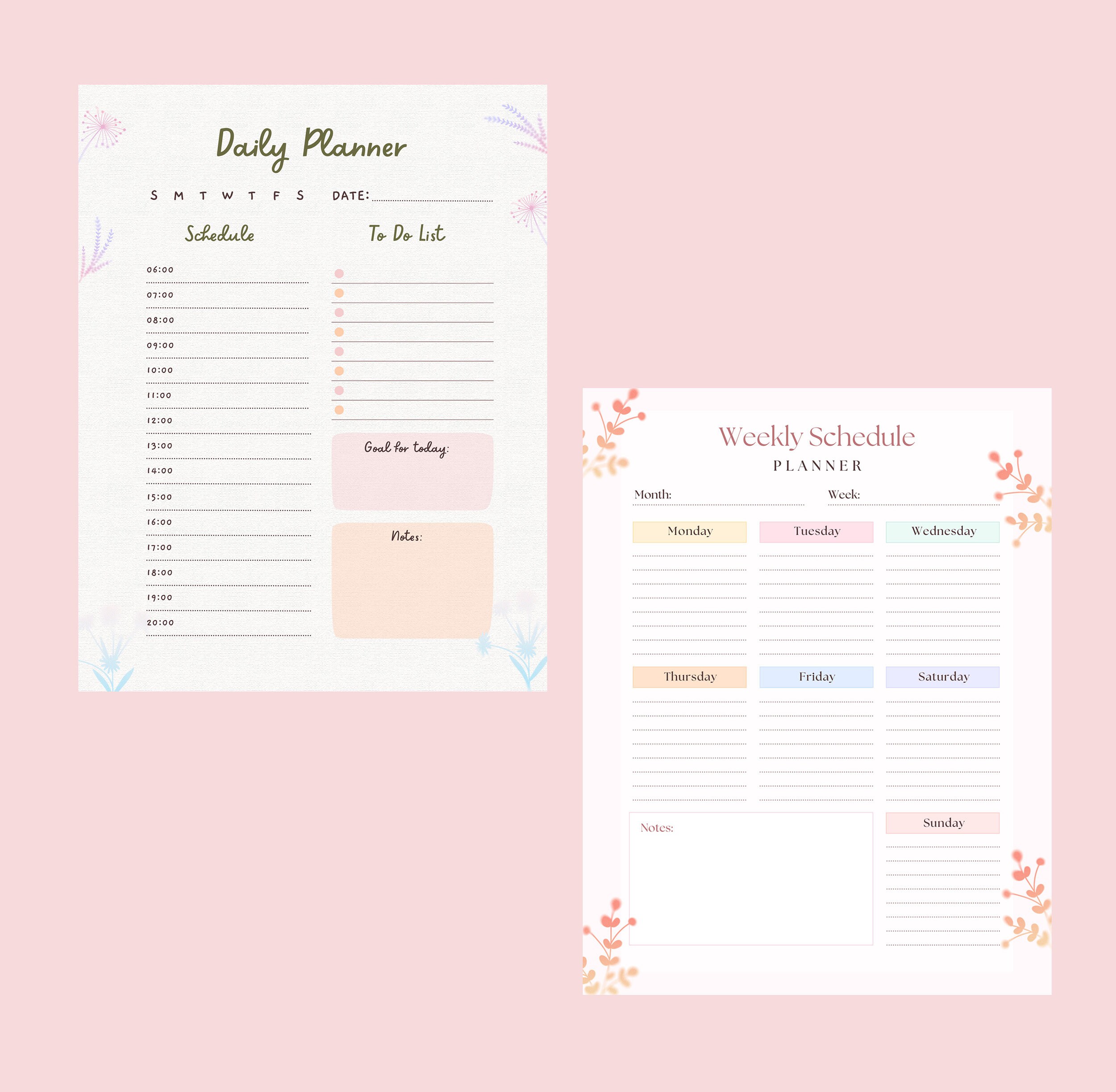 Life Planner Printable Daily, Weekly, and Monthly Planner. Digital ...