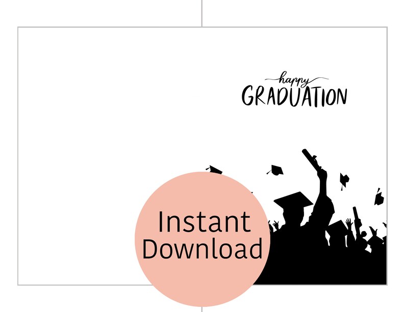 Graduation Card - "happy Graduation", Printable Graduation Card Student ...