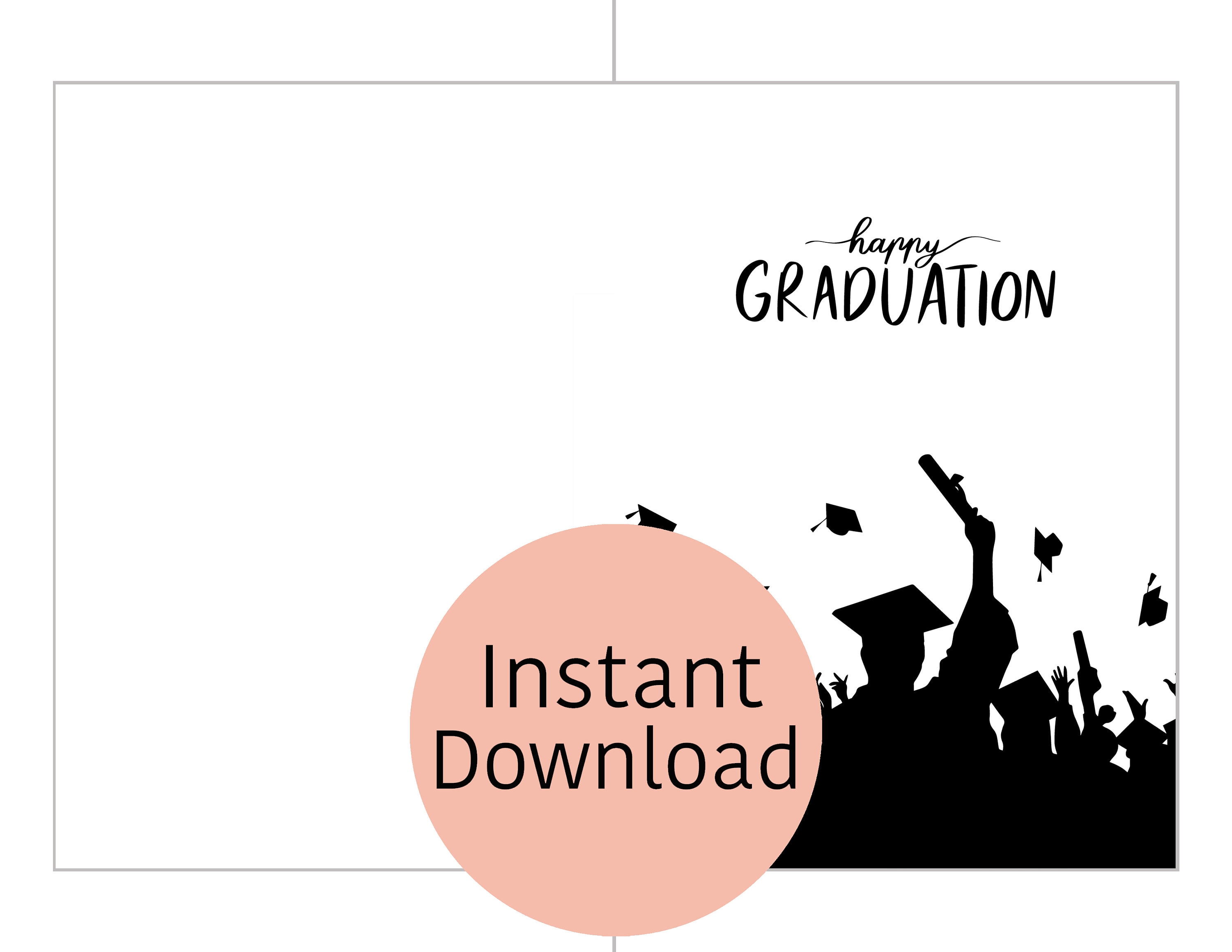 Graduation Card - "happy Graduation", Printable Graduation Card Student ...