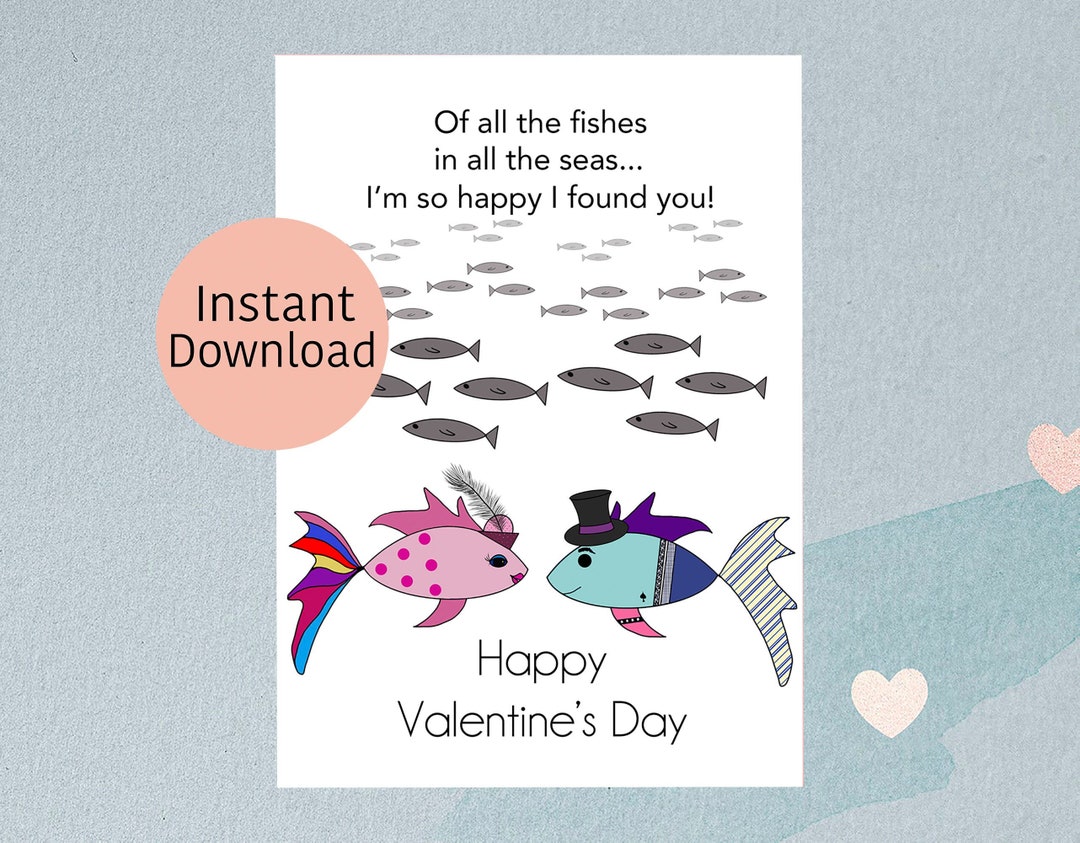 Of All the Fishes in All the Sea - Valentine - Printable Valentine's ...