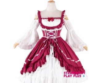 Frilly Red Dress - Etsy