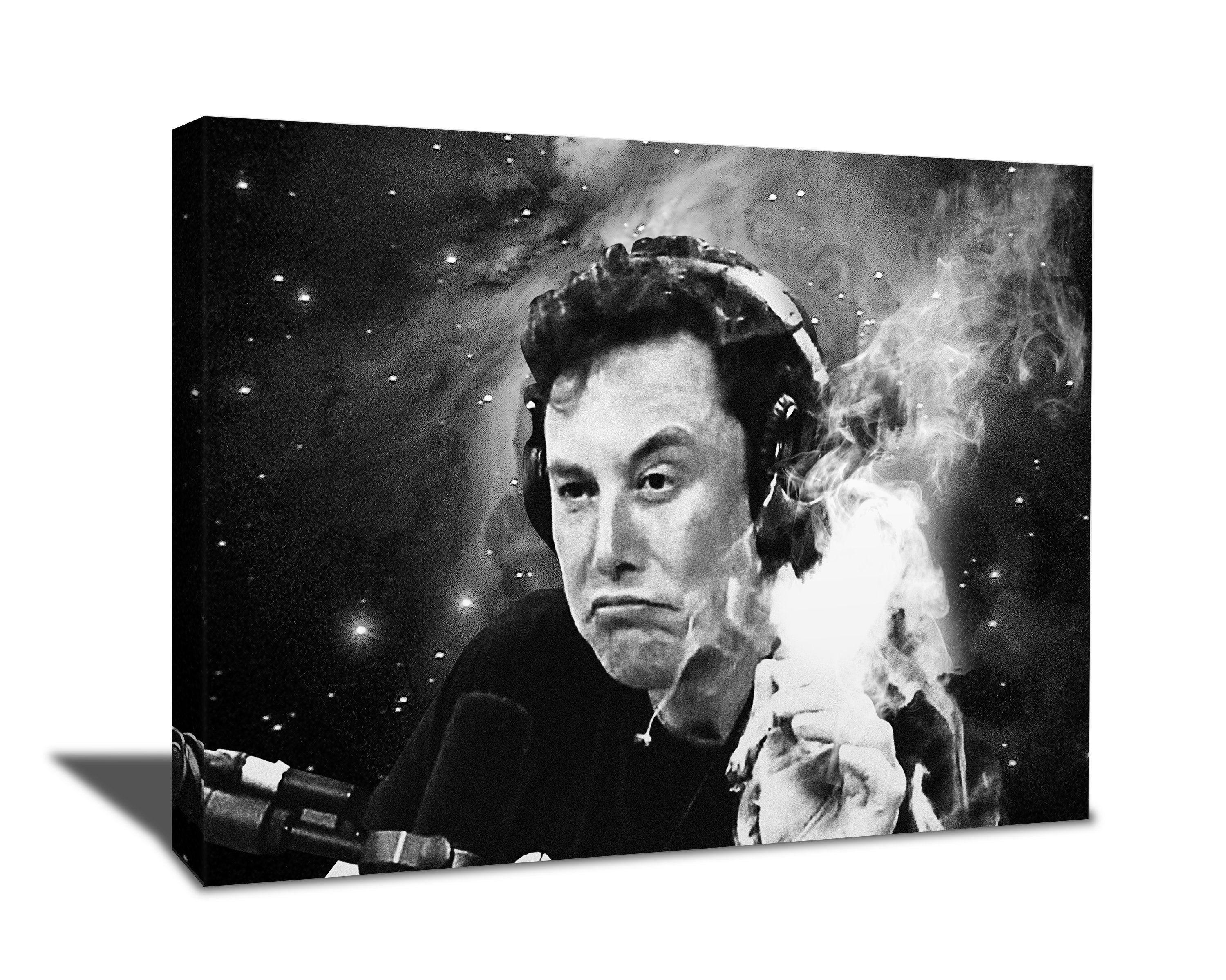 Elon Musk Smoking Wall Art Print Canvas - Etsy