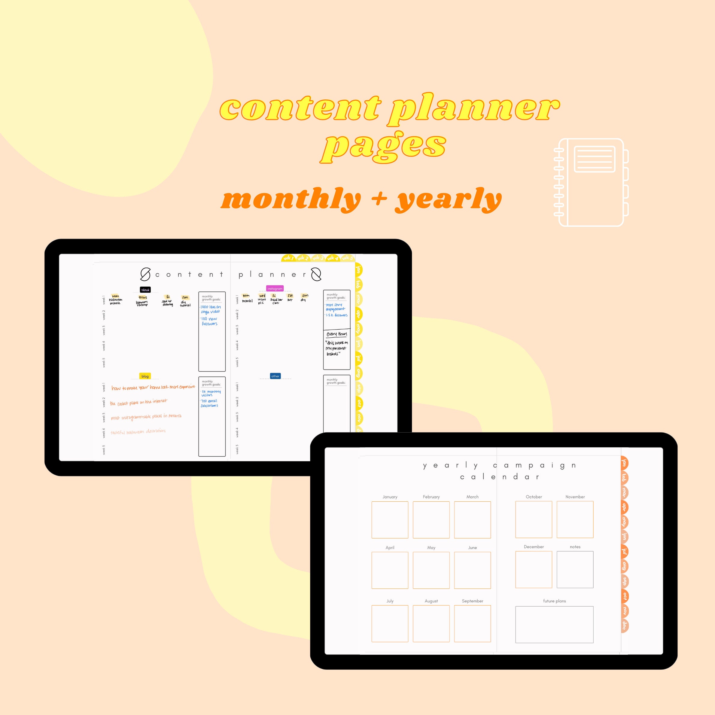 UNDATED Digital Creative Planner for Content Creators, Bloggers ...