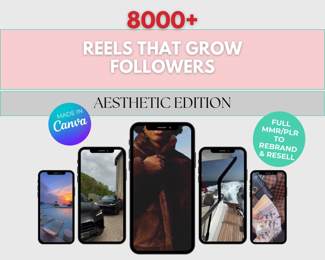 8000 Faceless Reels Bundle Luxury Social Media Content for Tiktok ...