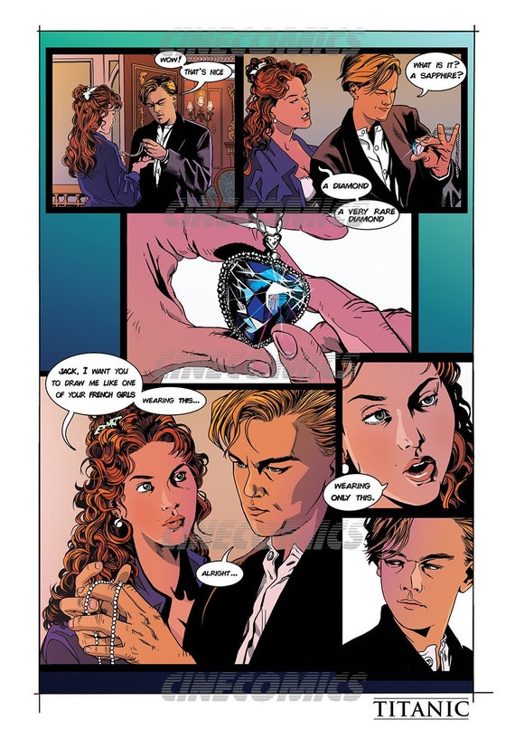 TITANIC Comic Book Page-poster Limited Edition A3 Print | Etsy