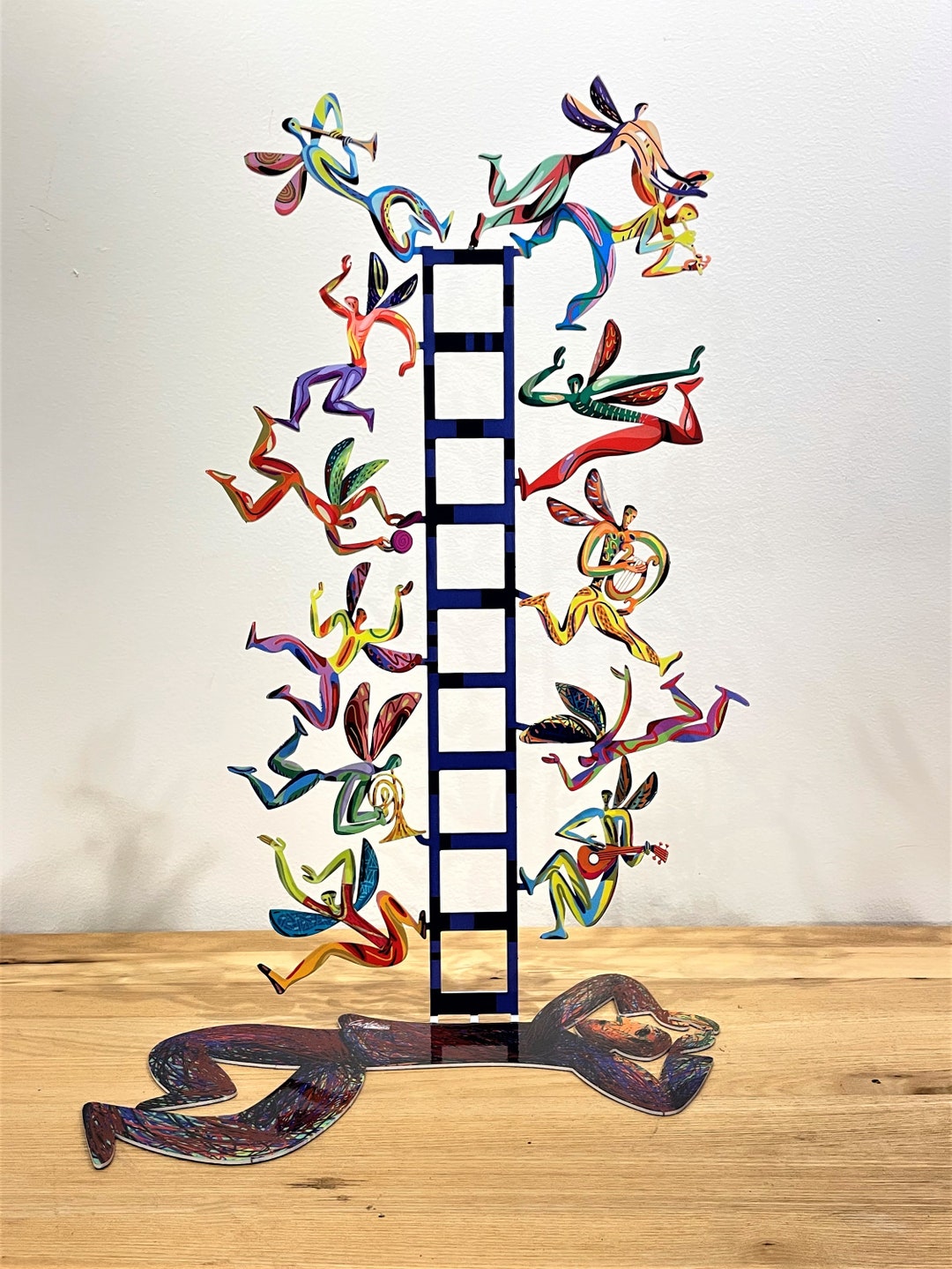 David Gerstein Pop Art Hand-made Metal Sculpture -" Jacob's Ladder " - Etsy