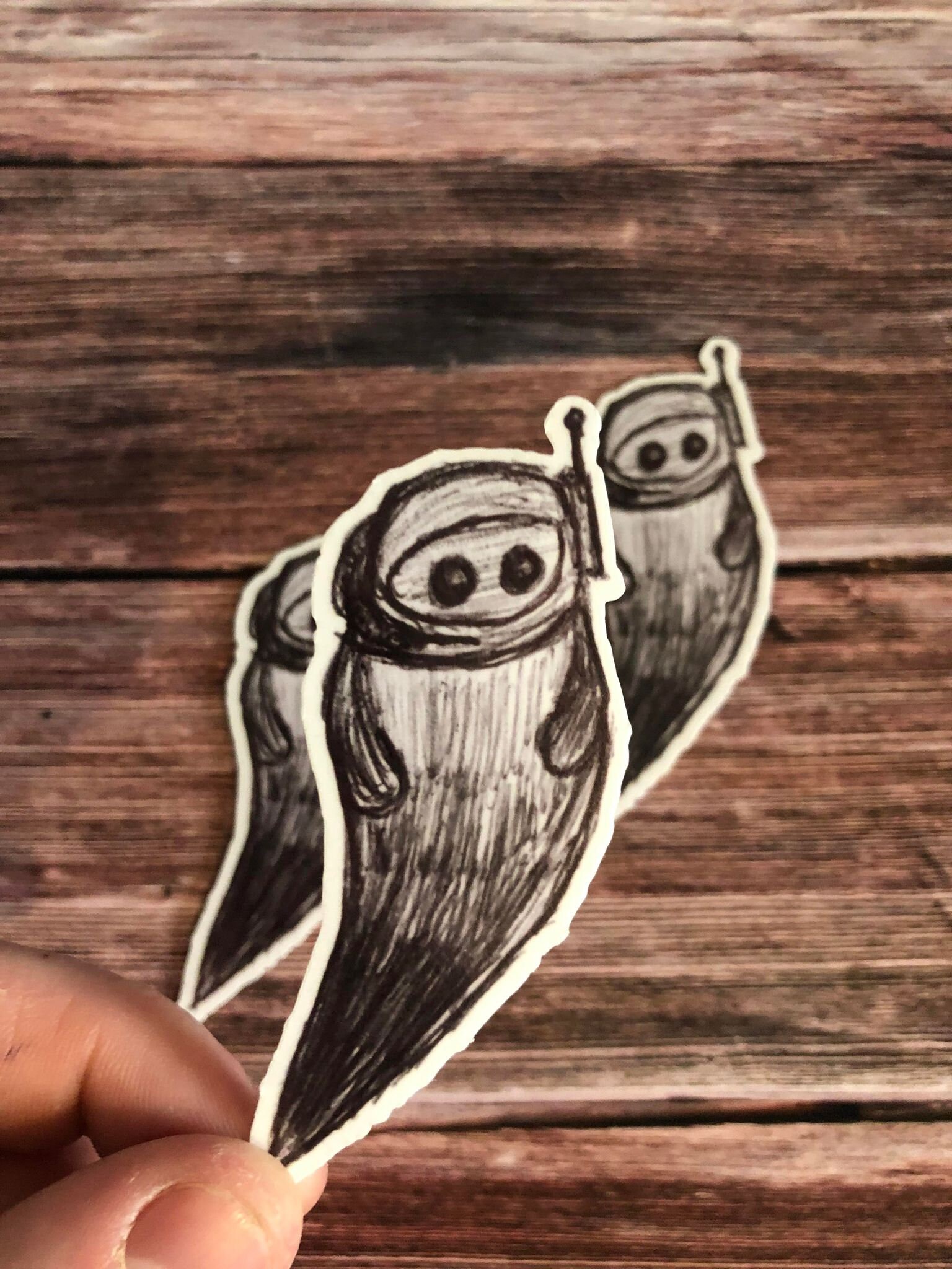 Gothic Space Ghost Vinyl Sticker Horror Water Resistant | Etsy