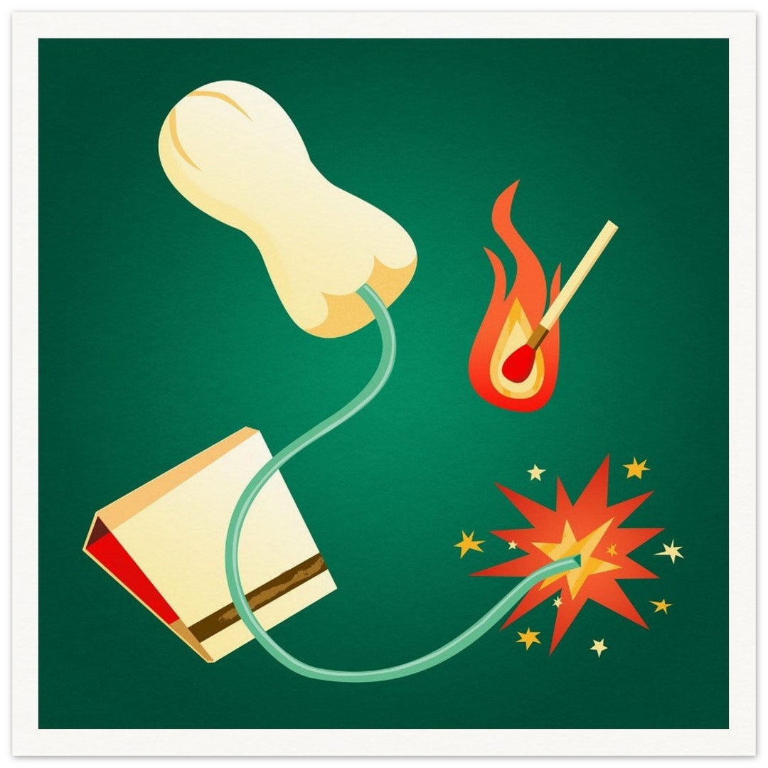 Tampon Dynamite! Art Print - Museum-quality Matte Paper - Etsy