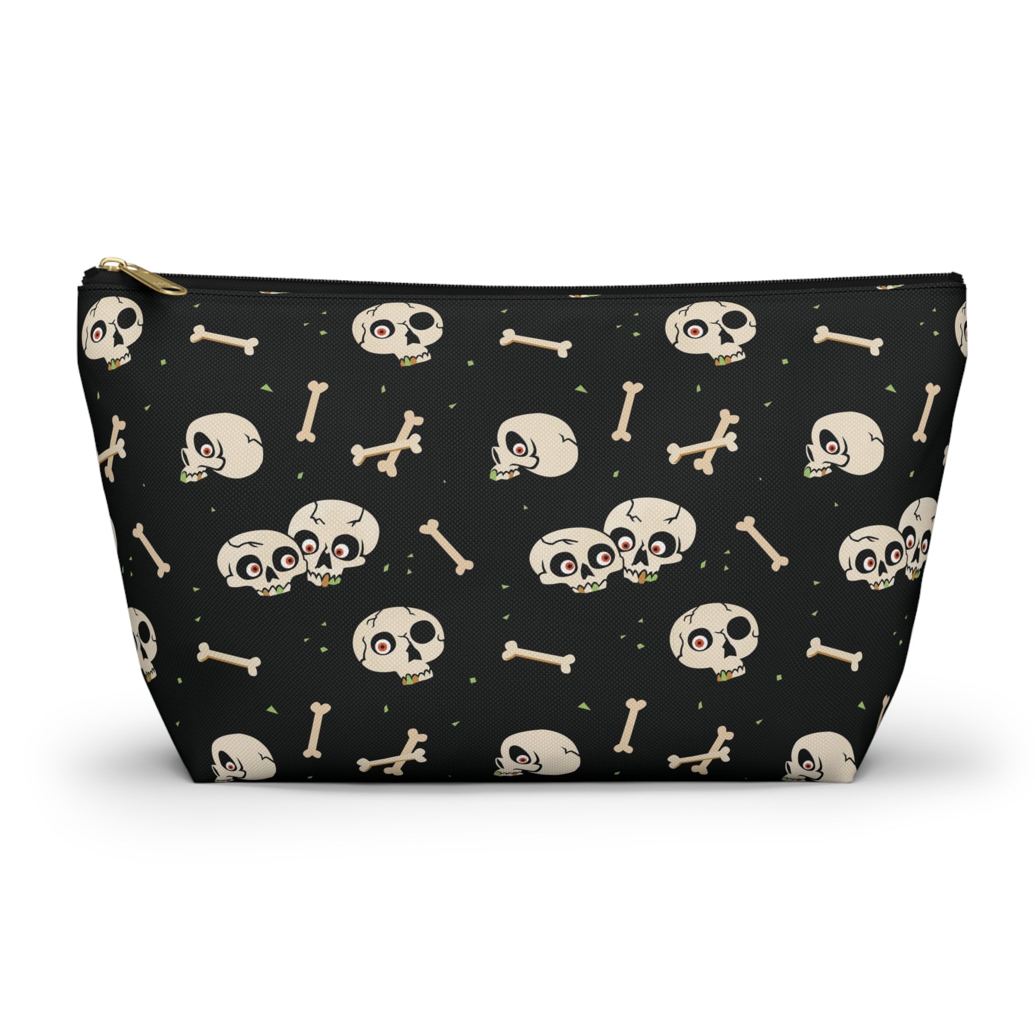 Creepy Cute Skull & Bones Pencil Pouch - Etsy